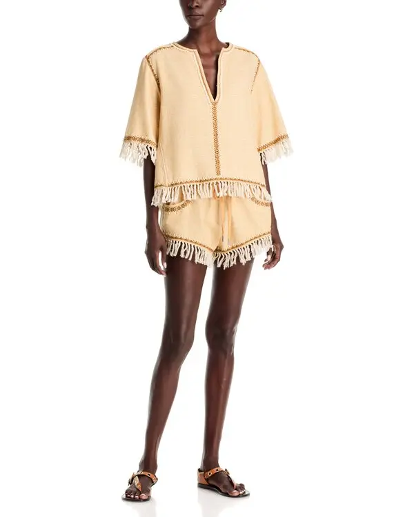 Isabel Marant Étoile Cybele Cotton Fringe Top