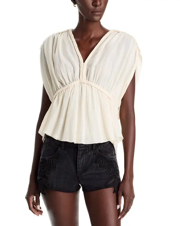 Isabel Marant Étoile Halida Cotton Braided Trim Top