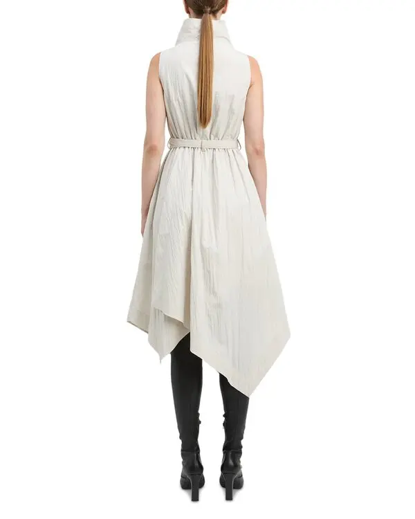 Derek Lam 10 Crosby Indie Cotton Blend Belted Asymmetric Dress