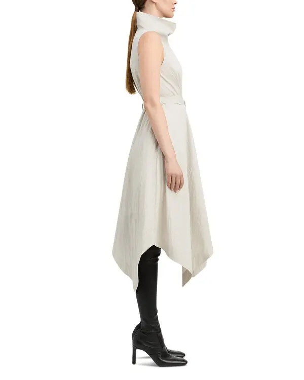 Derek Lam 10 Crosby Indie Cotton Blend Belted Asymmetric Dress