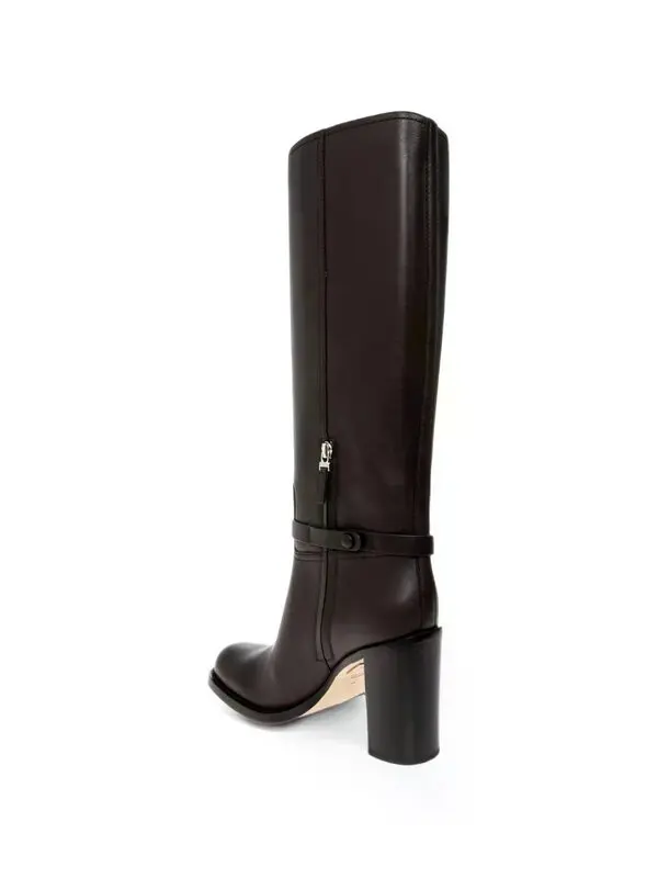 Fendi Dressage Dark Leather Boots