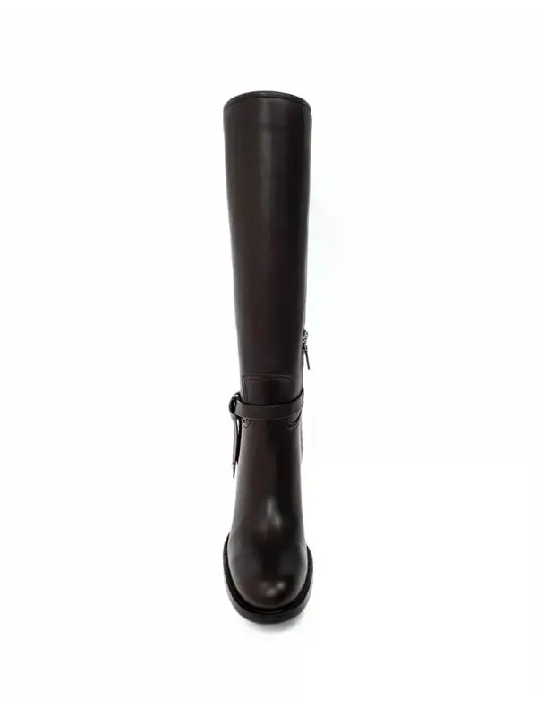 Fendi Dressage Dark Leather Boots