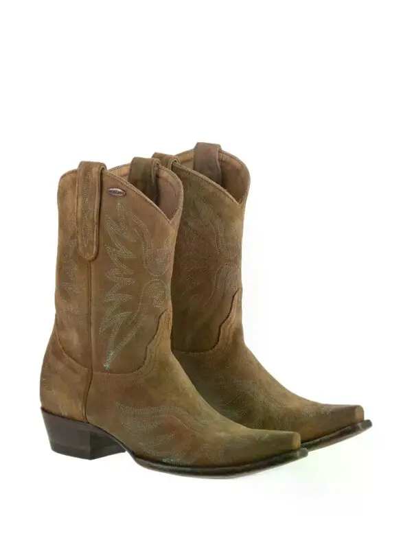 MEXICANA Aguila Mex 10 Embroidered Suede Boots