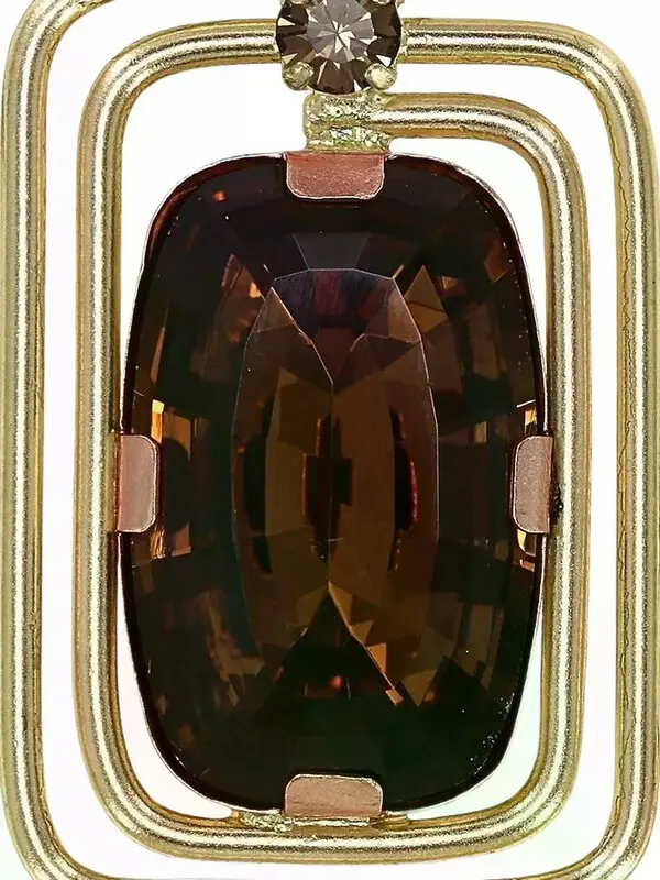 KONPLOTT To The Max Cushion-cut Crystal Drop Earrings