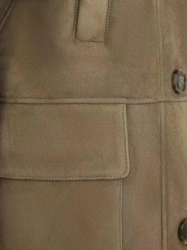 YVES SALOMON Double-breasted Shearling Coat