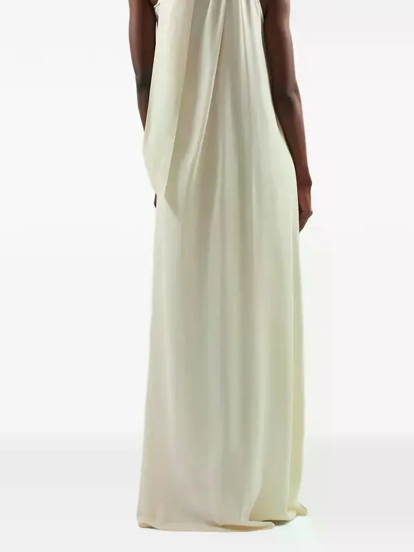 TALLER MARMO Astor Halterneck Tie-fastening Maxi Dress