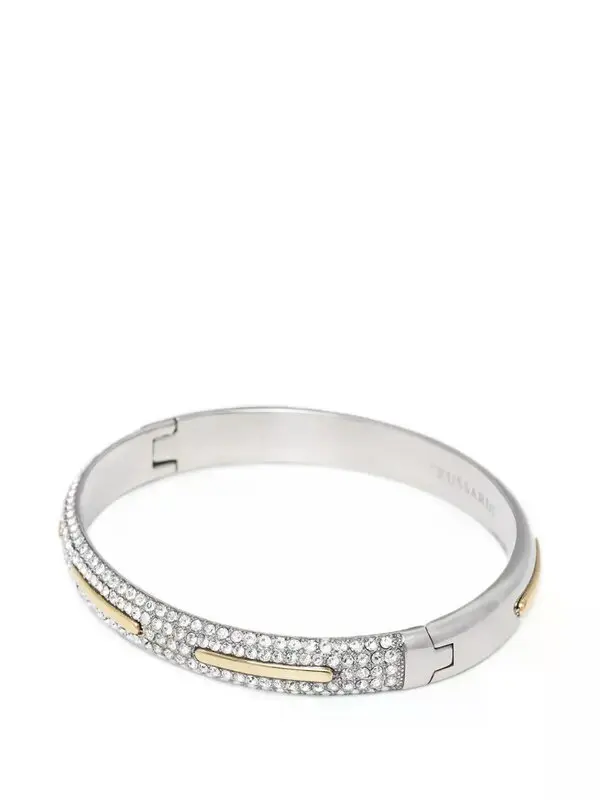 TRUSSARDI Crystal-embellished Two-tone Bangle Bracelet