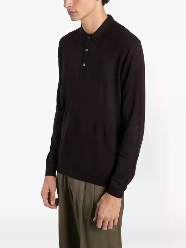 LOW BRAND Long-sleeve Polo Shirt