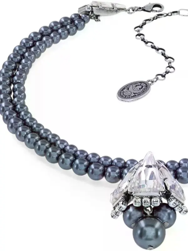 KONPLOTT Spikes And Pearls Crystal-pendant Necklace