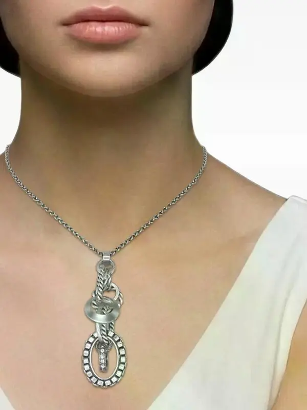 KONPLOTT Rings & Rhythm Interlocking Pendant Necklace - Silver