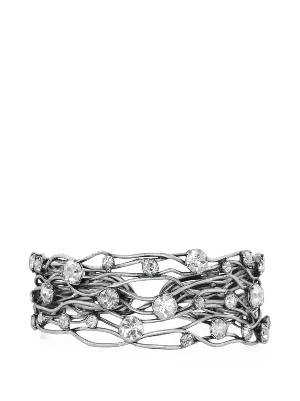KONPLOTT Cages Crystal-embellished Bangle - Silver