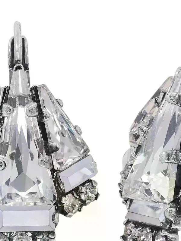KONPLOTT Spikes And Pearls Crystal-drop Earrings - Silver