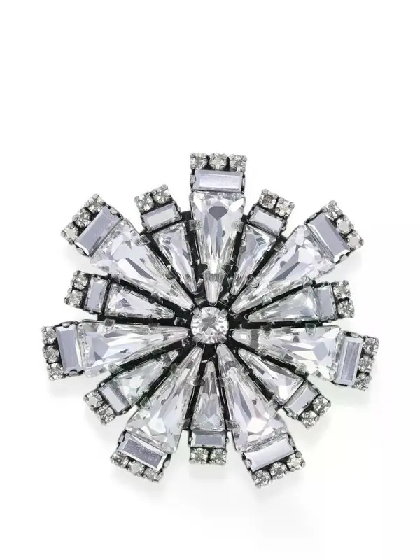 KONPLOTT Spikes And Pearls Radial Brooch - Silver