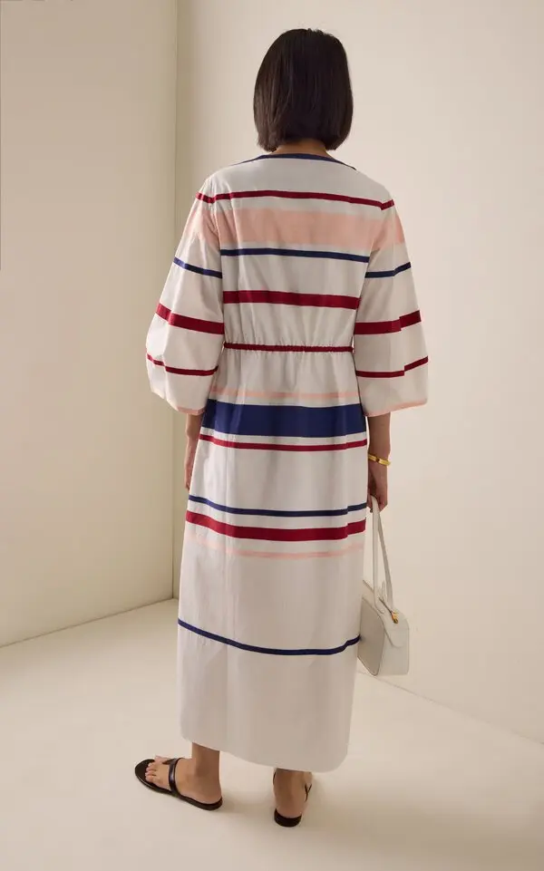 Rosie Assoulin Ribbon Caftan Cotton Poplin Dress