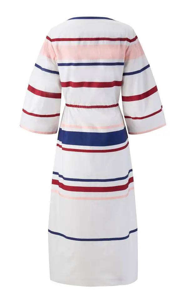 Rosie Assoulin Ribbon Caftan Cotton Poplin Dress