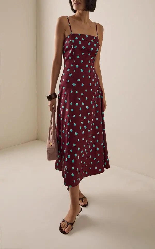 Rosie Assoulin Drop Me A Note Cotton Dress