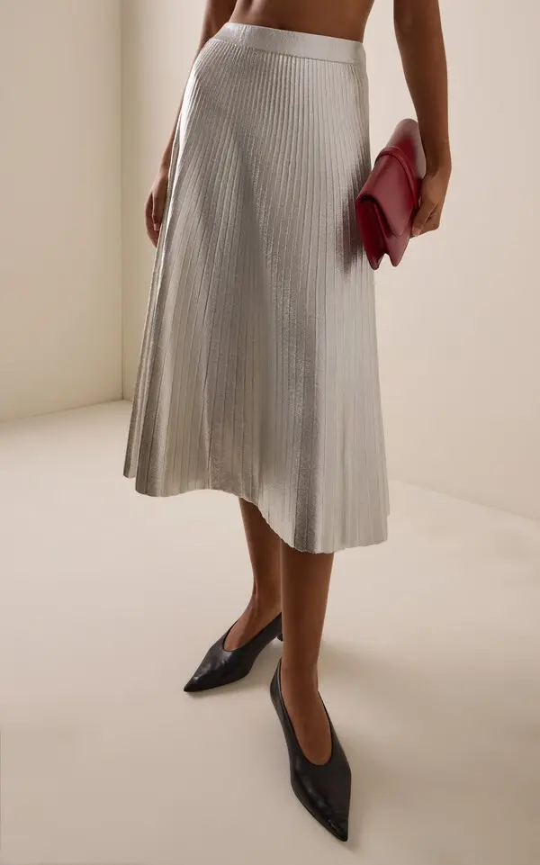 Partow Anya Foiled Midi Skirt