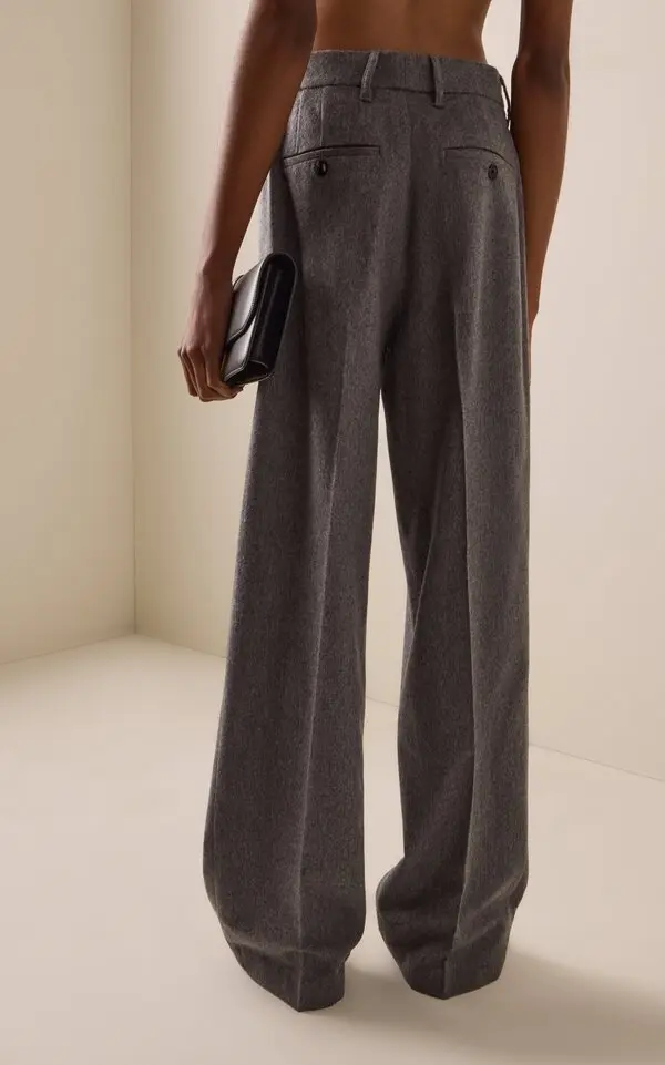 Co Hig-rise Wool-cashmere Pants