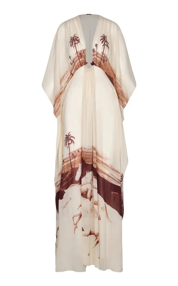 Johanna Ortiz Sensory Tapestry Sheer Chiffon Maxi Dress - Print