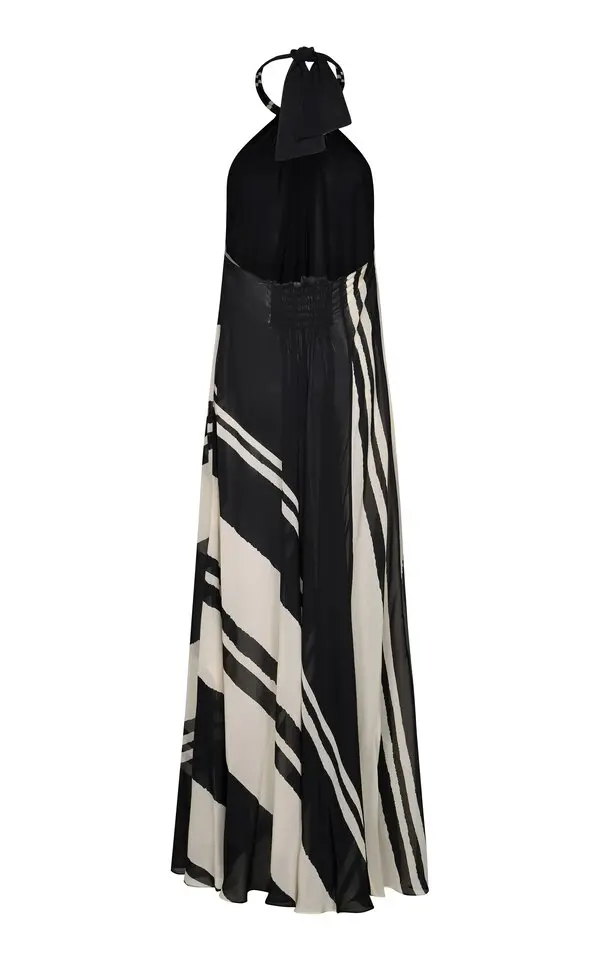 Johanna Ortiz Tactile Winds Chiffon Maxi Dress