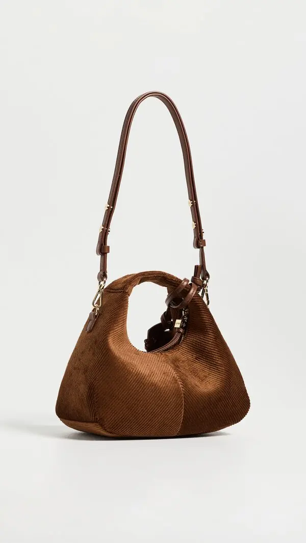 GANNI Corduroy Mini Hobo Bag