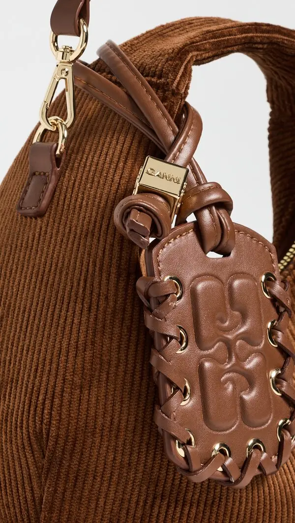 GANNI Corduroy Mini Hobo Bag