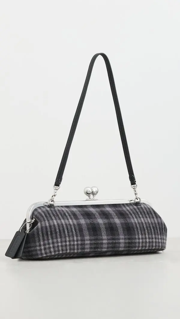 COACH Runway Plaid Kisslock Frame Shoulder Bag