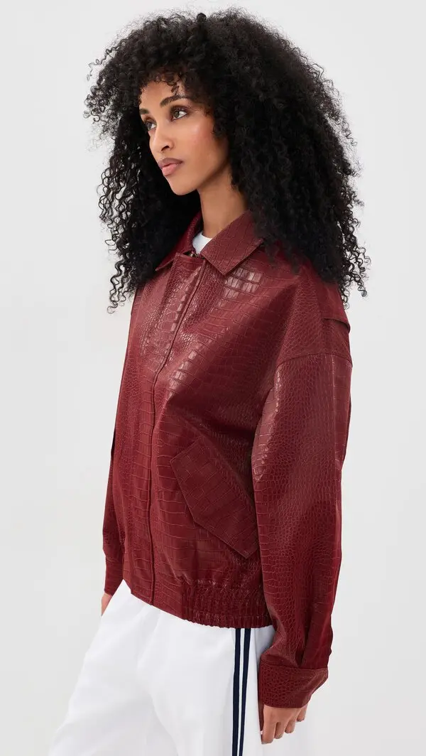 Lioness Kenny Faux Leather Bomber Jacket