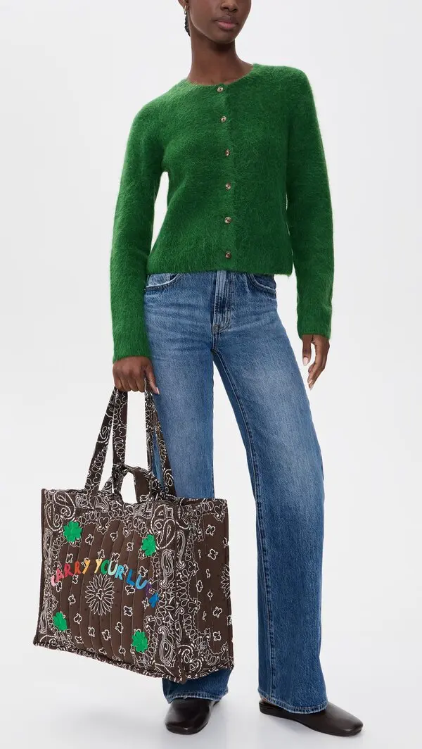 CALL IT BY YOUR NAME Quilted Maxi Cabas Tote Bag