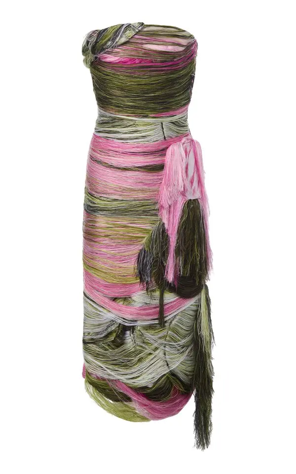 Monse Tulip Fringed Midi Dress