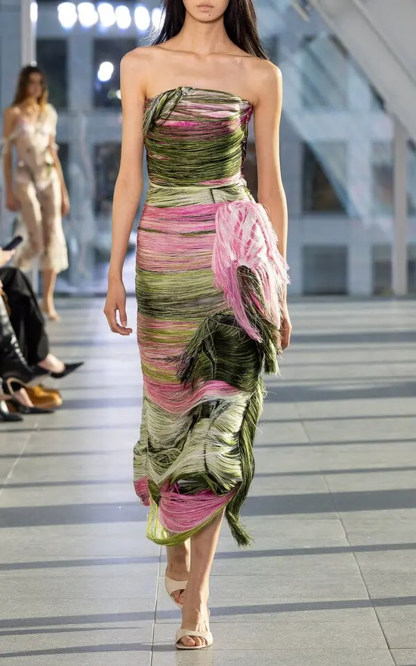 Monse Tulip Fringed Midi Dress
