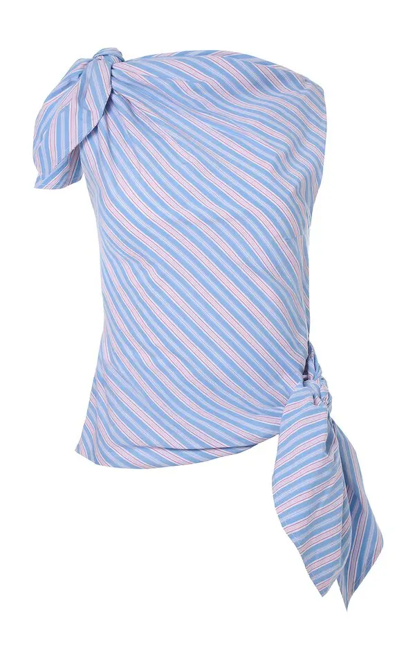 Monse Knotted Cotton Top - Multi