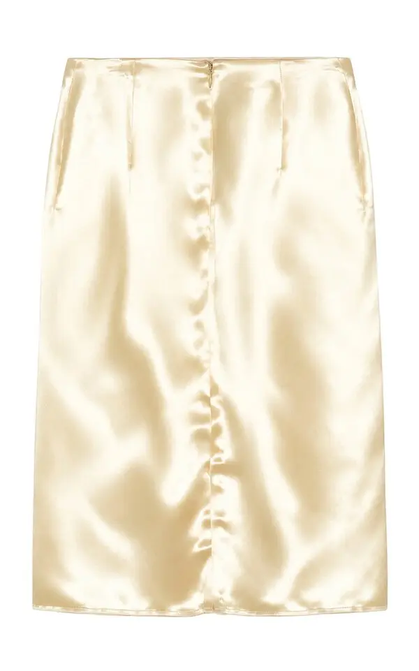JIL SANDER Lustrous Satin Midi Skirt