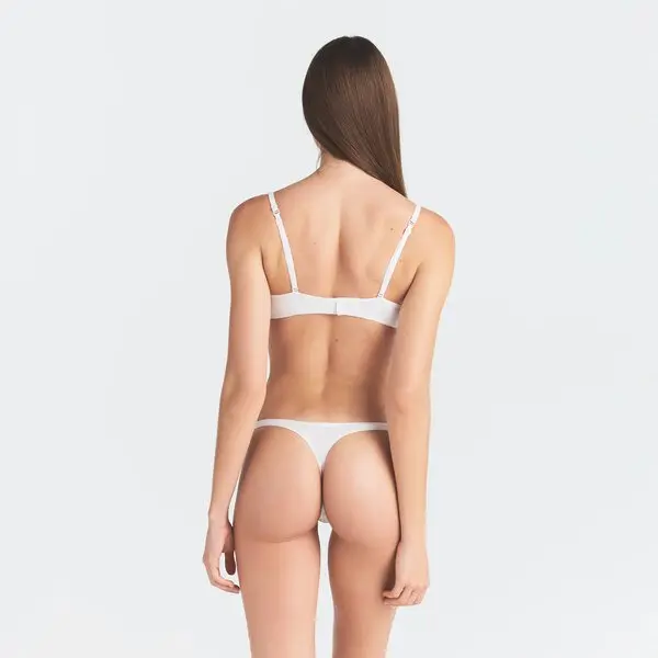 SKIMS Scoop Bra | White | | Everyday Cotton