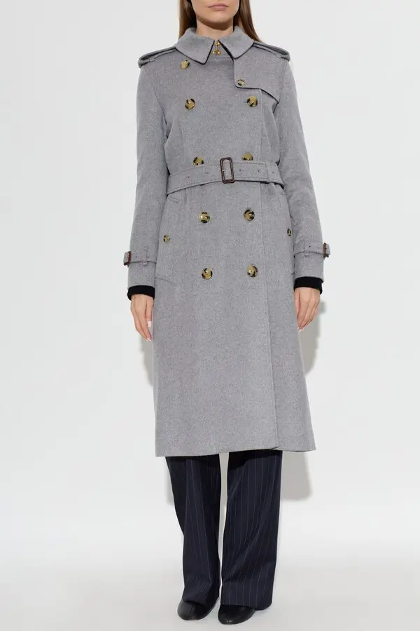 Burberry Kensington’ Cashmere Trench Coat
