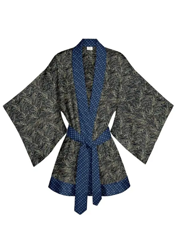 ARTEMIS MUSE Neutrals/ One Of A Kind Recyled Sari Kimono Unique Eighty Two