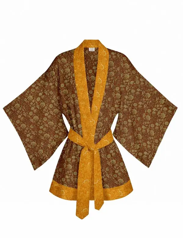 ARTEMIS MUSE One Of A Kind Recyled Sari Kimono Unique Seventy One
