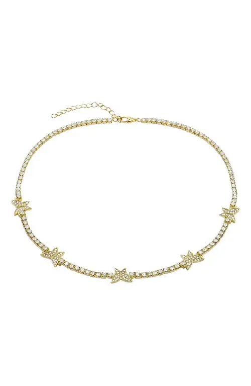 THE M JEWELERS Pav Butterfly Collar Necklace - Gold