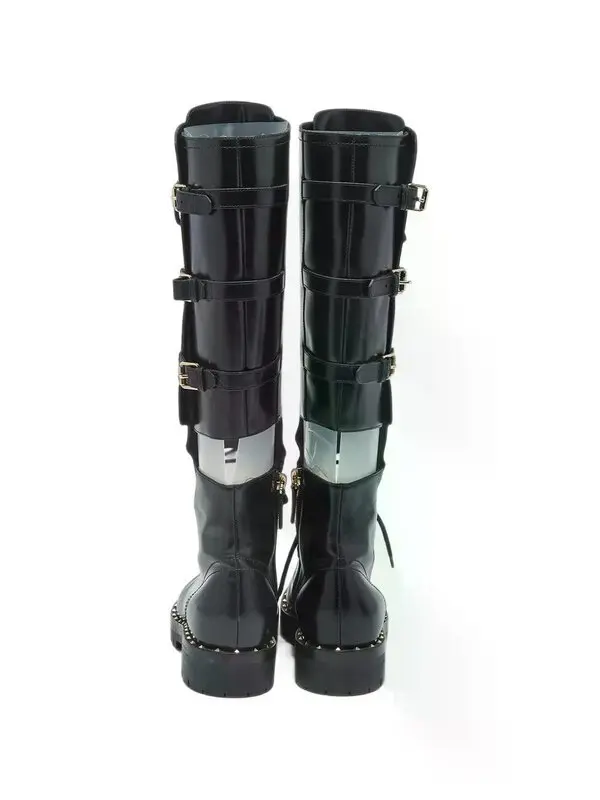 Valentino Garavani Soul Rockstud Lace-up Boots - Black