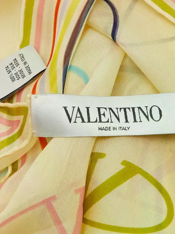 Valentino Garavani Vlogo-print Silk Scarf