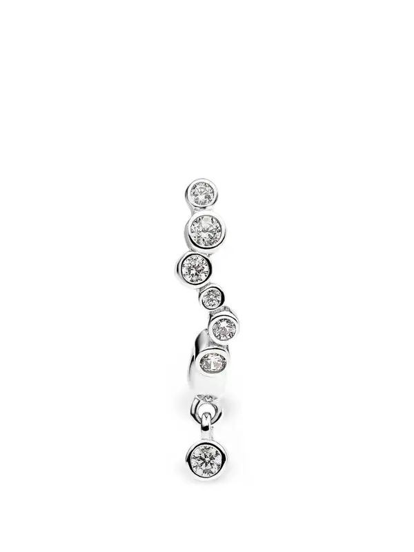 MARIA BLACK Nova Drop Crystal-embellished Earring - Silver