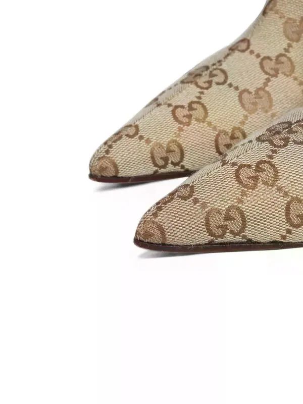 Gucci Bombshell Gg Knee-high Boots - Neutrals