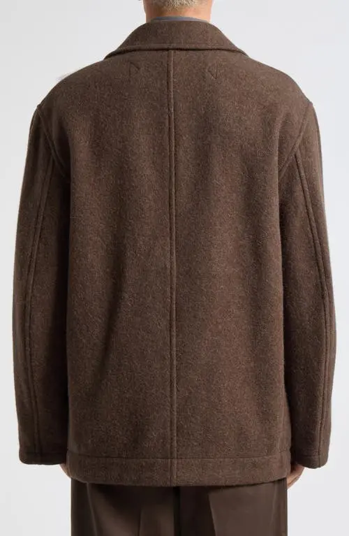 LEMAIRE Short Double Breasted Wool & Alpaca Coat