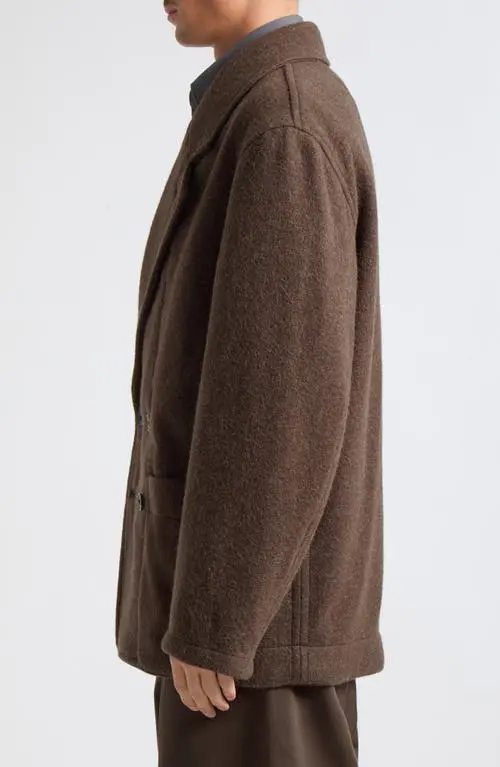 LEMAIRE Short Double Breasted Wool & Alpaca Coat