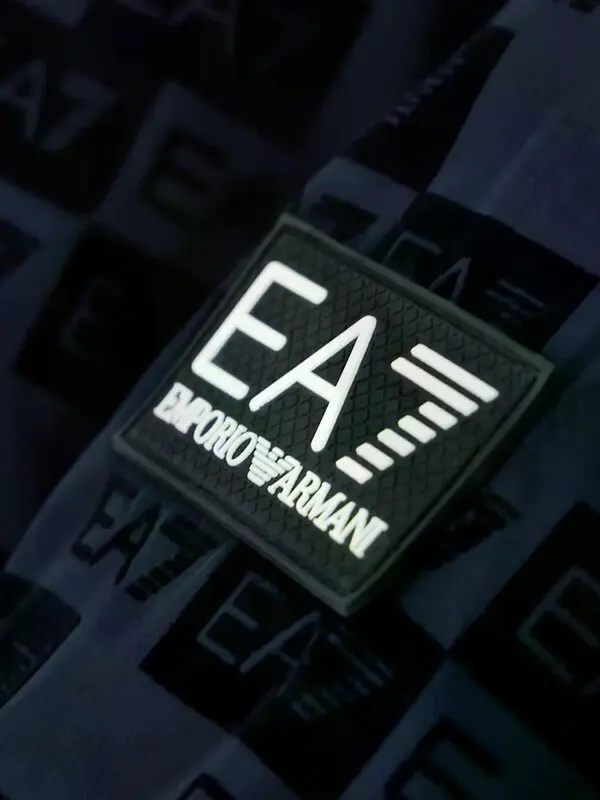 EA7 Monogram-print Puffer Jacket