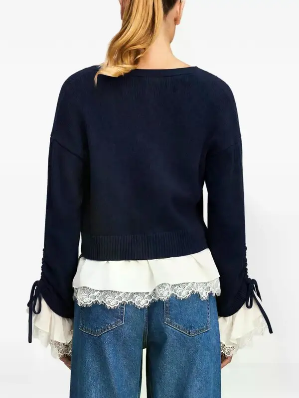 Cinq À Sept Atley Lace-trim Layered Cardigan