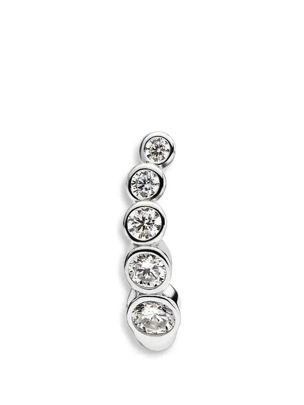 MARIA BLACK Arc Bold Huggie Earring - Silver
