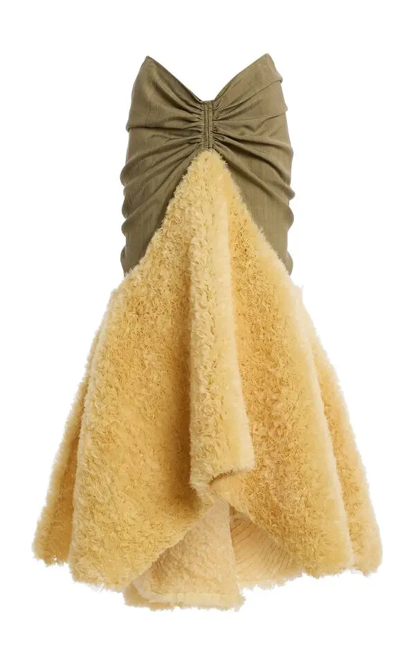 DIOTIMA Tidal Fluffy Organza Midi Skirt - Neutral