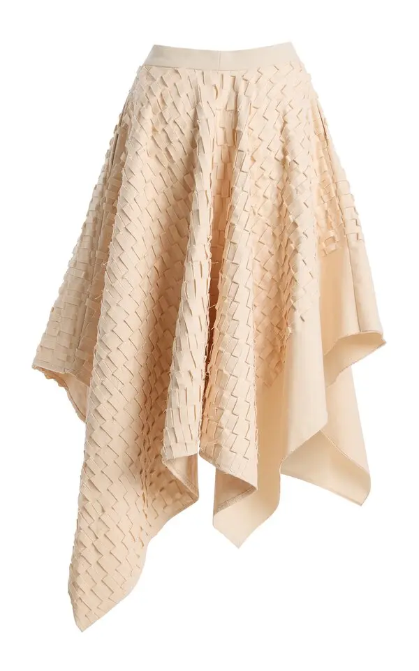 DIOTIMA Sargasso Lattice Chino Midi Skirt - Neutral