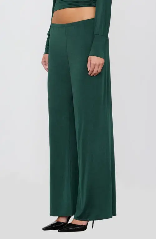 Eterne Rue Wide Leg Jersey Pants - Forest